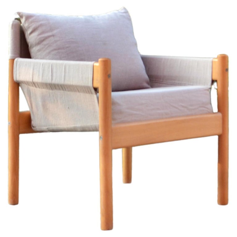 Vintage Ikea 1978 Christer Blomquist Model Frej Canvas Sling Lounge ...