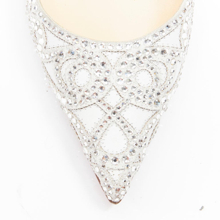 CHRISTIA LOUBOUTIN Top Vogue white strass crystal bridal pump EU37 at ...