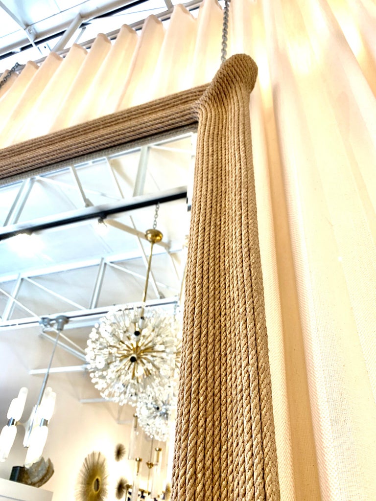 Christian Astuguevieille Oversized Natural Hemp Twisted Rope Mirror at ...