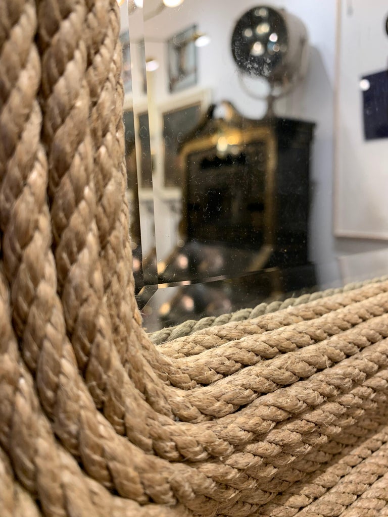 Christian Astuguevieille Oversized Natural Hemp Twisted Rope Mirror at ...