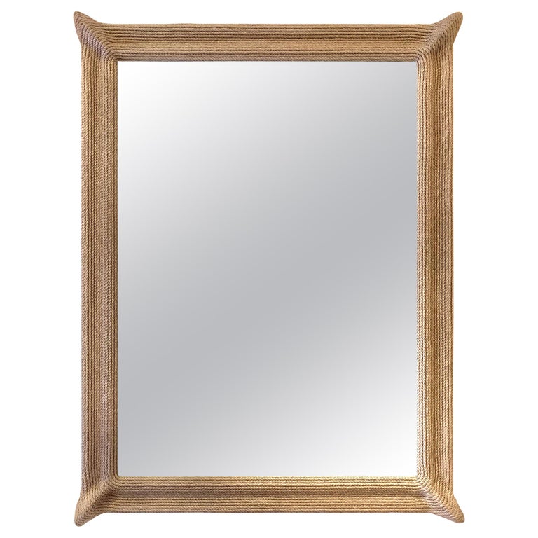 Christian Astuguevieille Oversized Natural Hemp Twisted Rope Mirror at ...