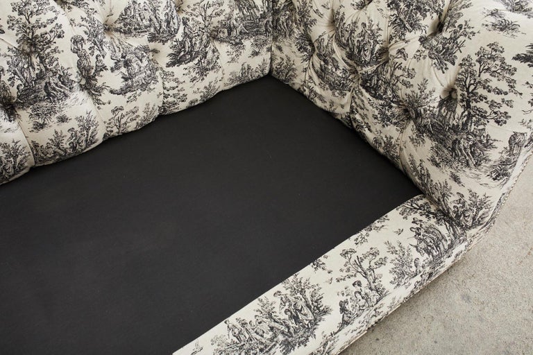 Christian Audigier Grande-Dame French Provincial Toile Tufted Sofa For ...