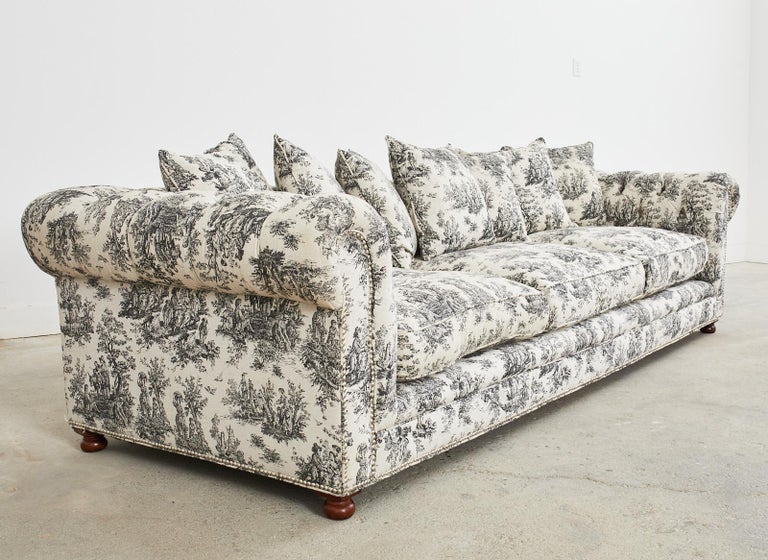 Christian Audigier Grande-Dame French Provincial Toile Tufted Sofa For ...
