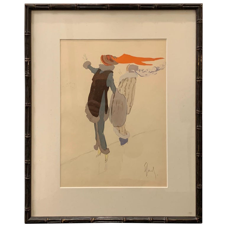 Christian Berard Style Watercolor and Hand Drawn Fashion Rendering For ...