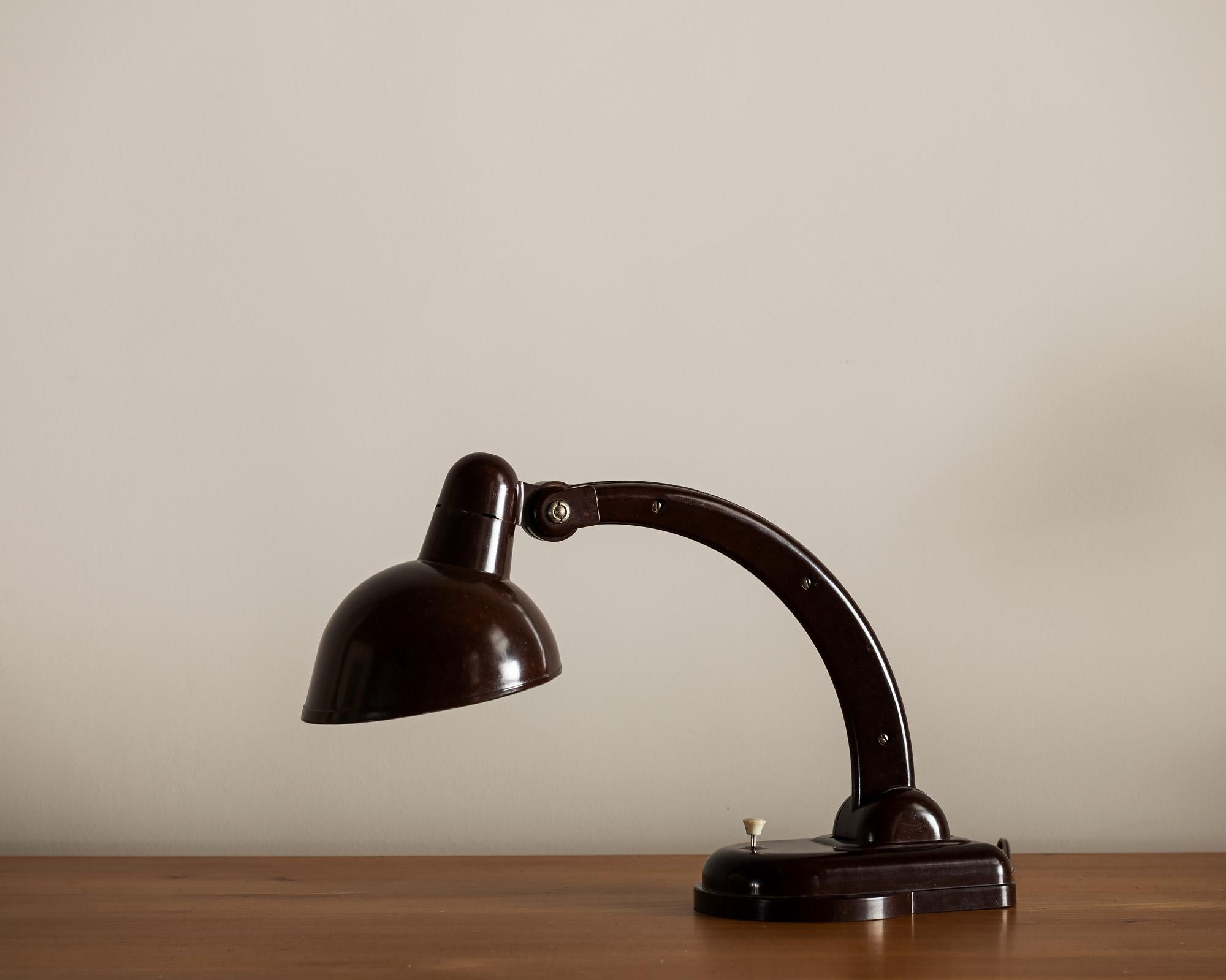 Christian Dell Bakelite Sigma Lamp, Germany, 1930s For Sale at 1stDibs