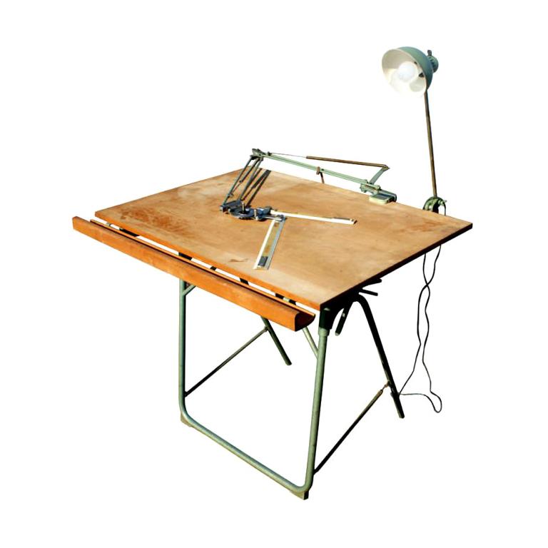Christian Dell For Franz Kulmann KG Folding Drafting Table For Sale at ...