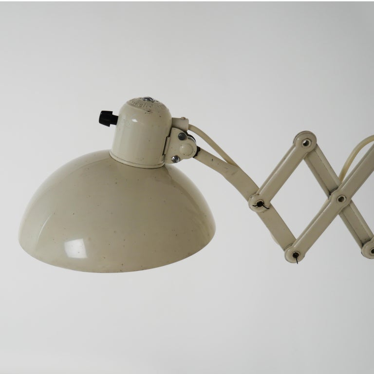 Christian Dell, Model 6718 Scissor Work Lamp, Kaiser Idell, Bauhaus 1930s For Sale at 1stDibs