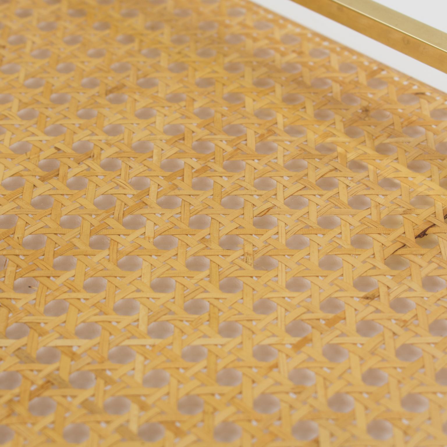 Christian Dior 1970s Lucite Rattan Barware Serving Tray at 1stDibs ...