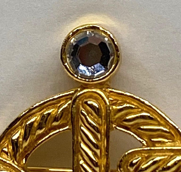 Christian Dior 1980s Monogram Brooch at 1stDibs