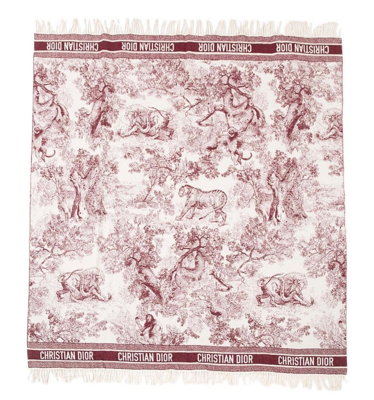 Christian Dior 2019 Cruise Toile de Jouy Throw Blanket For Sale at 1stDibs