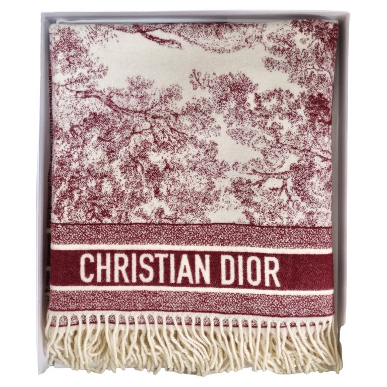 Christian Dior 2019 Cruise Toile de Jouy Throw Blanket For Sale at 1stDibs