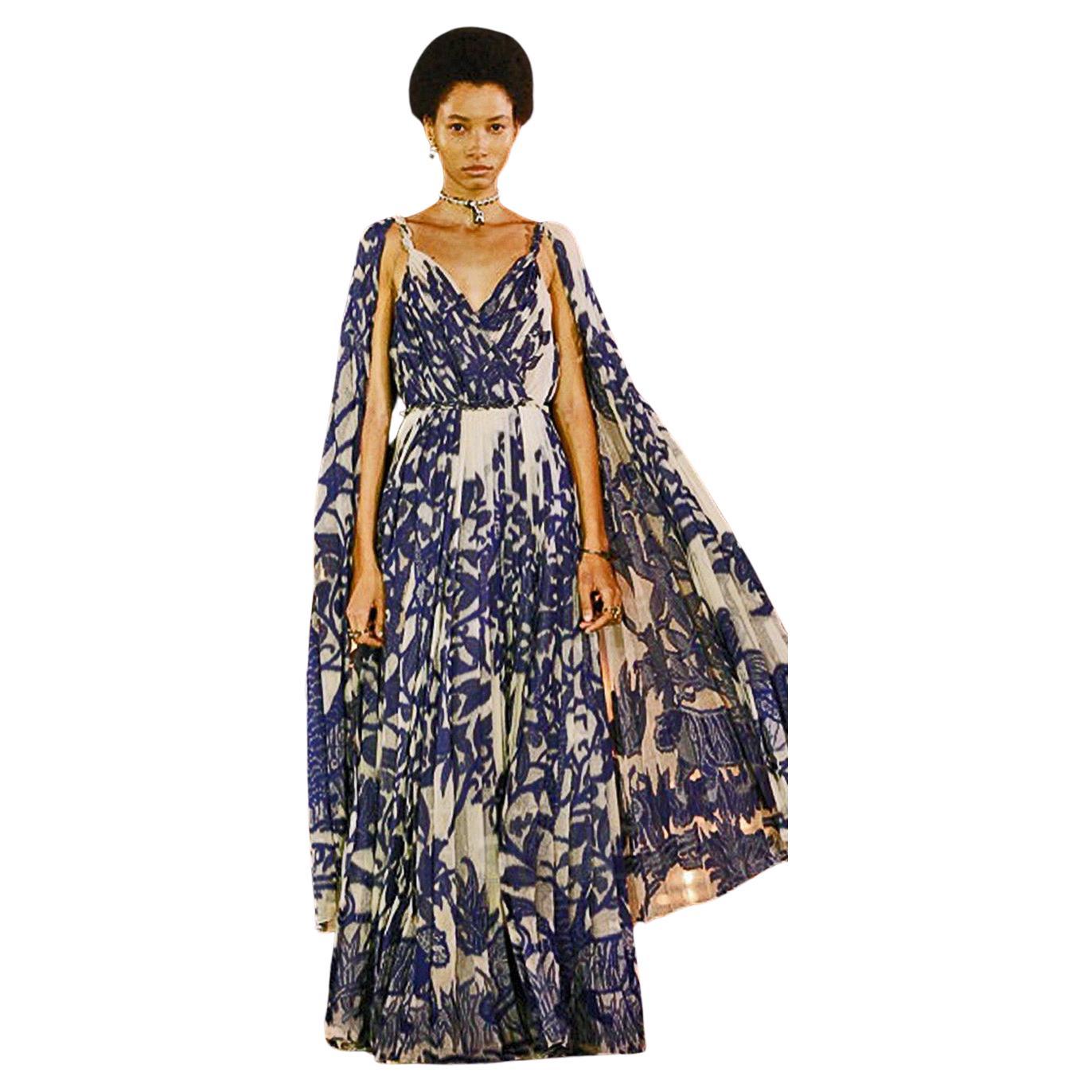 Christian Dior 2020 Cruise Collection Runway Dress Gown For Sale at 1stDibs