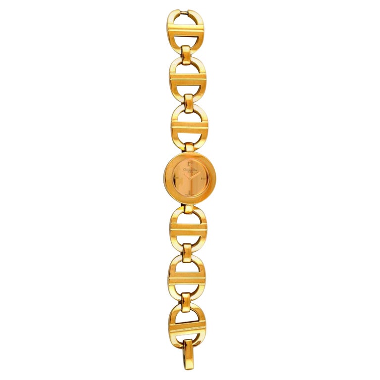 Christian Dior A Lady's Wristwatch of Gold-Plated Steel, Quartz at 1stDibs