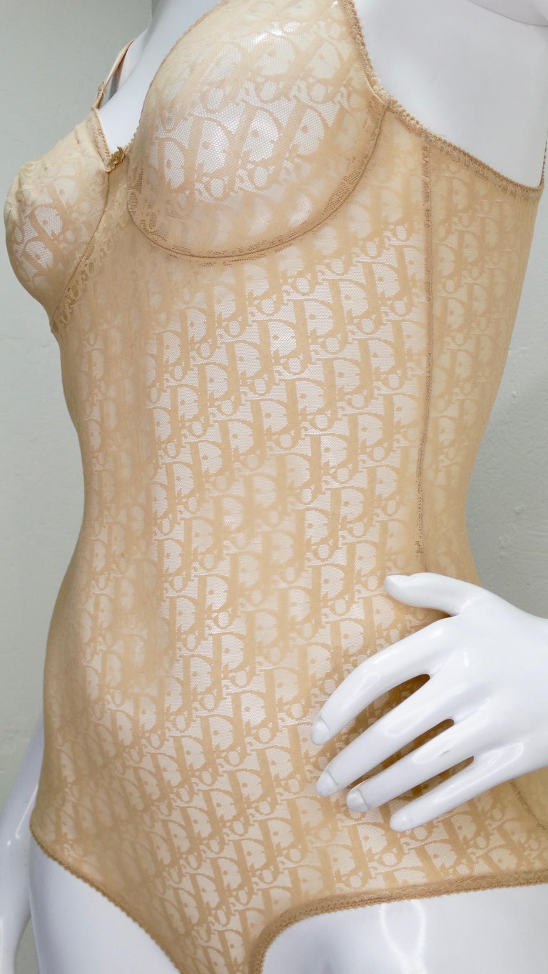 Christian Dior 1990s Monogram Mesh Bodysuit at 1stDibs | dior bodysuit ...