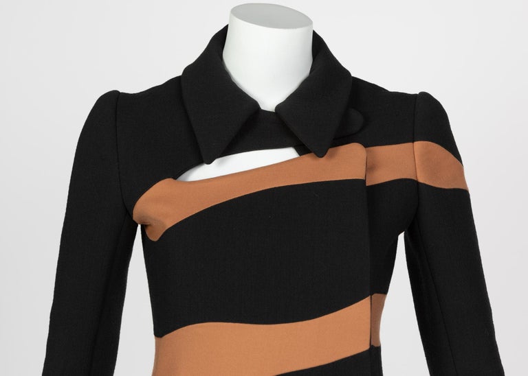 Christian Dior Abstract Stripe Coat Dress Runway Fall, 2015 at 1stDibs