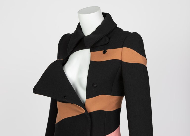 Christian Dior Abstract Stripe Coat Dress Runway Fall, 2015 at 1stDibs