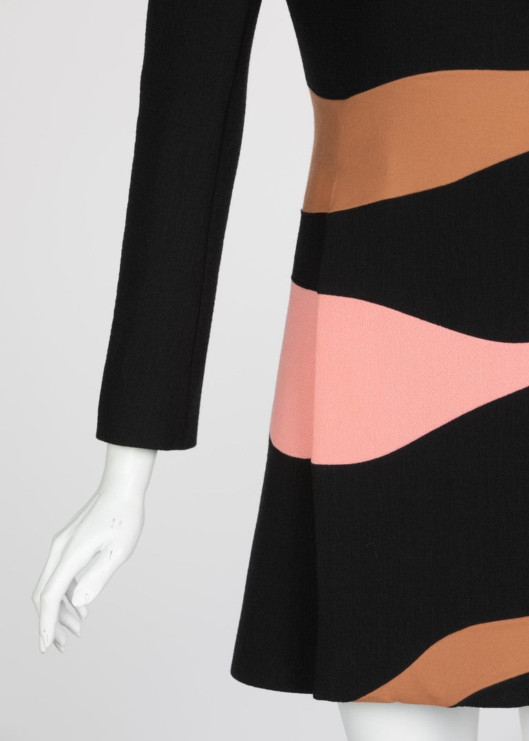 Christian Dior Abstract Stripe Coat Dress Runway Fall, 2015 at 1stDibs