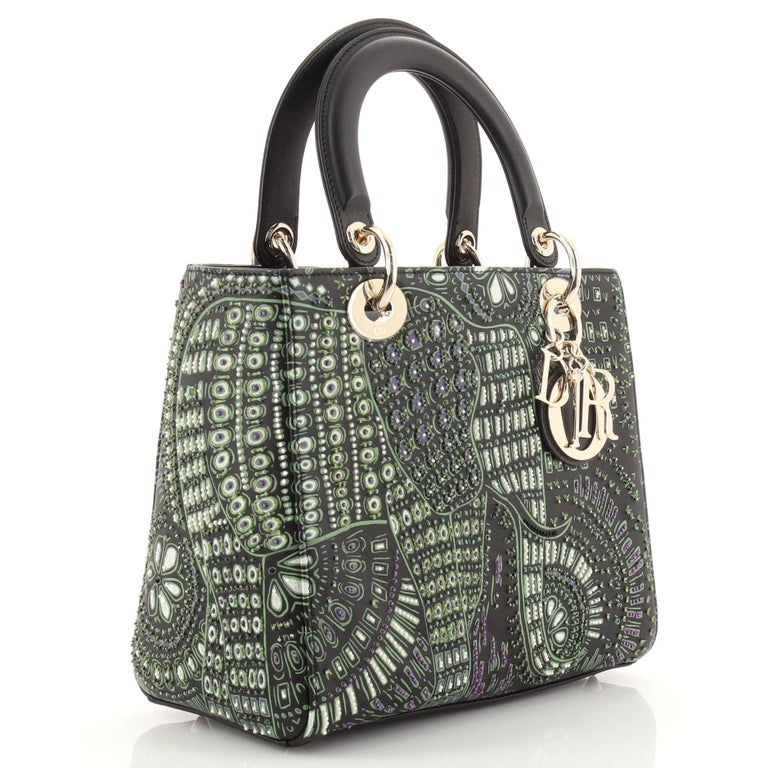 Christian Dior Animals Lady Dior Bag Embroidered and Beaded Leather ...