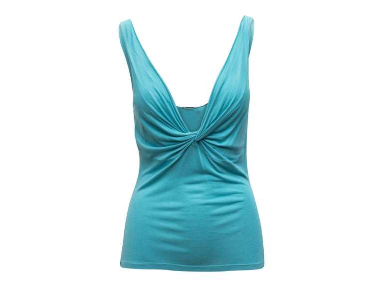 Christian Dior Aqua Blue Sleeveless Top For Sale At 1stdibs