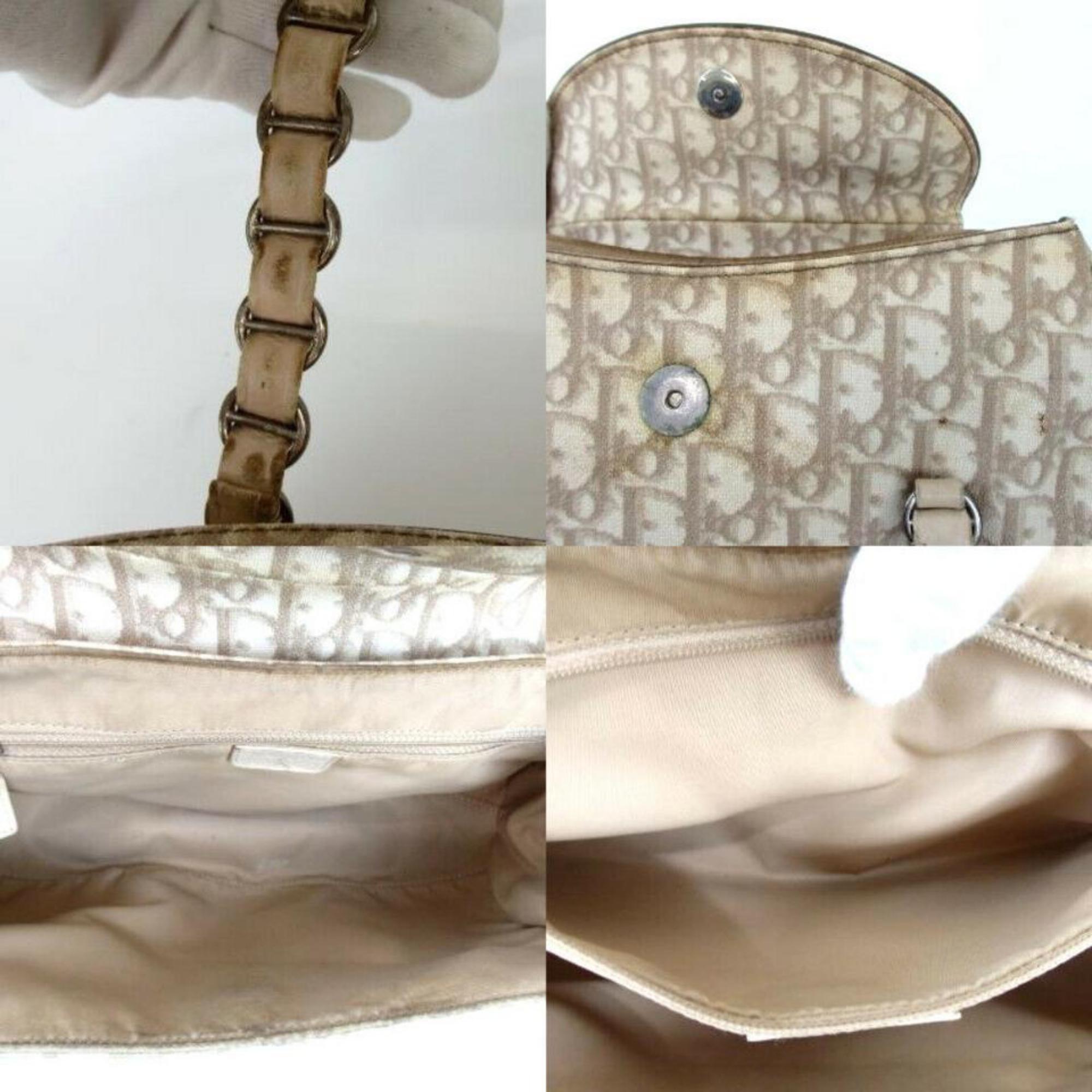 Christian Dior Beige Monogram Trotter romantic ribbon Chain Bag 854481 ...