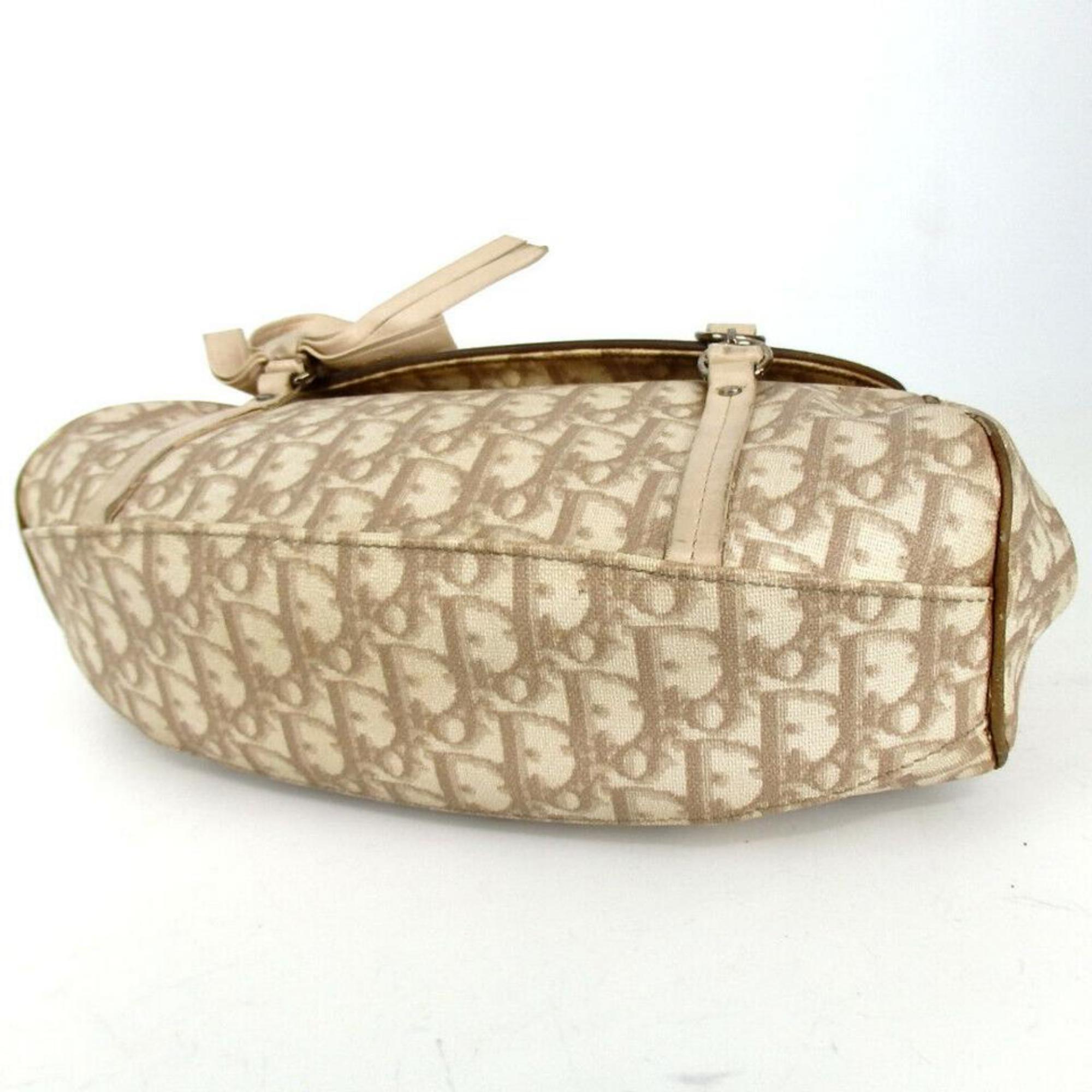 Christian Dior Beige Monogram Trotter romantic ribbon Chain Bag 854481 ...