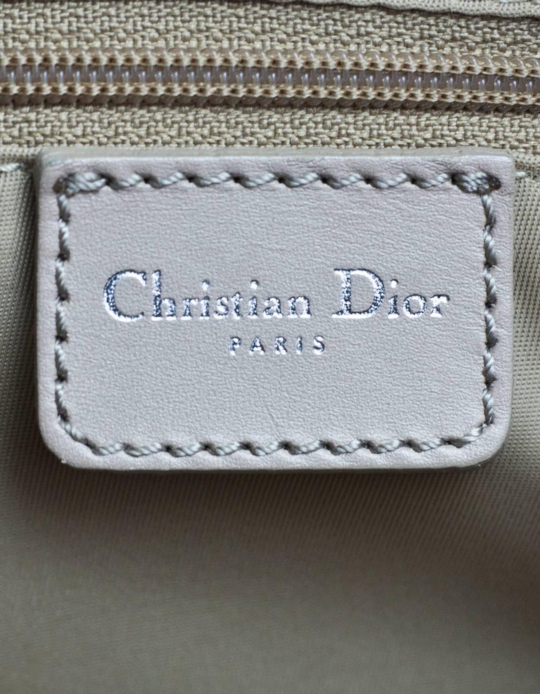 Christian Dior Beige Monogram Trotter Romantique Floral Bow Small ...
