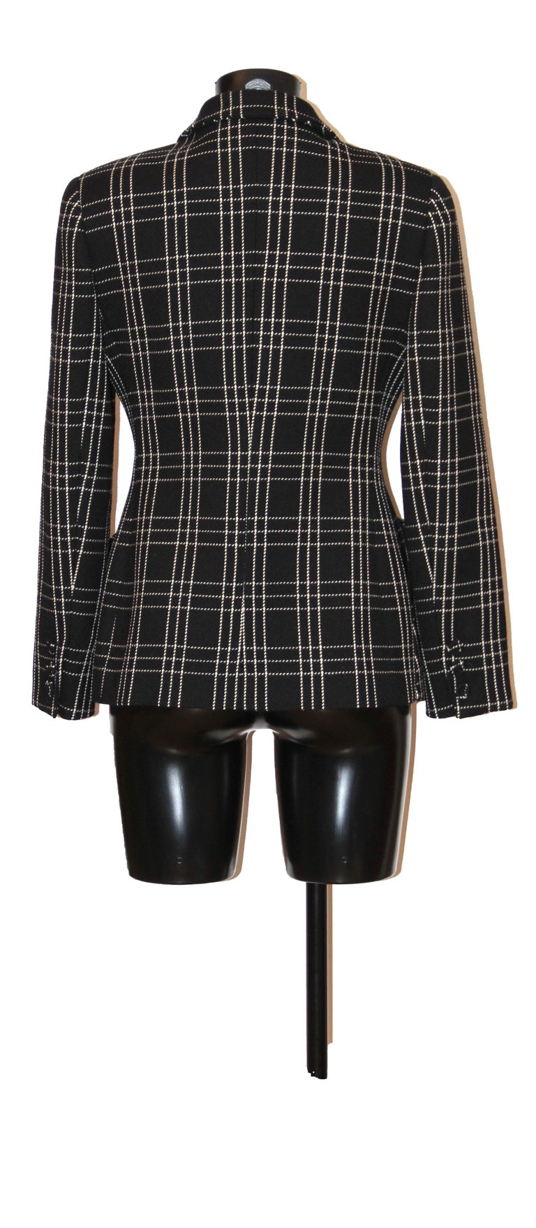 Christian Dior Black and White Wool Bar Jacket at 1stDibs | dior bar ...