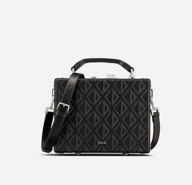 Christian Dior Black Canvas Dior Lock Bag For Sale at 1stDibs