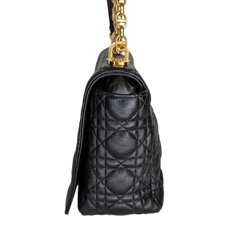 Christian Dior Black Supple Cannage Calfskin Large Caro Bag For Sale at ...