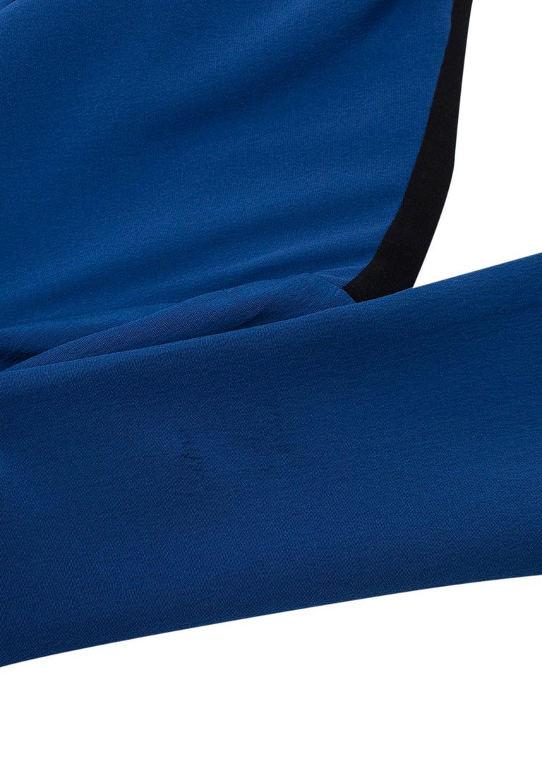 Christian Dior Blue and Black Silk Crepe Blouse US 6 For Sale at 1stDibs | christian dior blouse