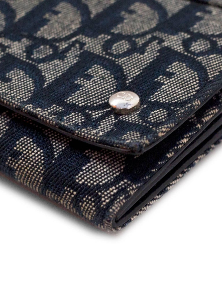 Christian Dior Blue Diorissimo Monogram Canvas Long Wallet For Sale at ...