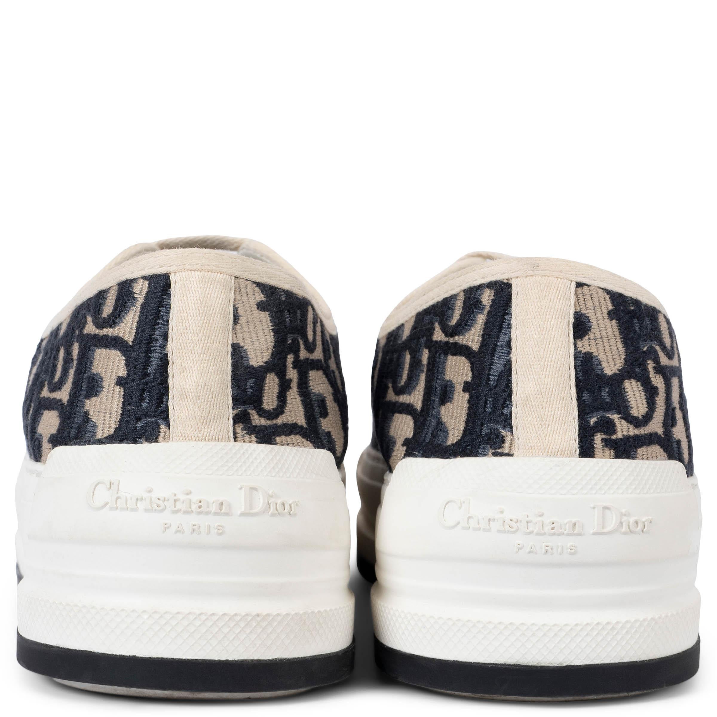CHRISTIAN DIOR blue Oblique canvas WALK'N'DIOR Sneakers CHRISTIAN DIOR blue Oblique canvas WALK'N'DIOR Sneakers