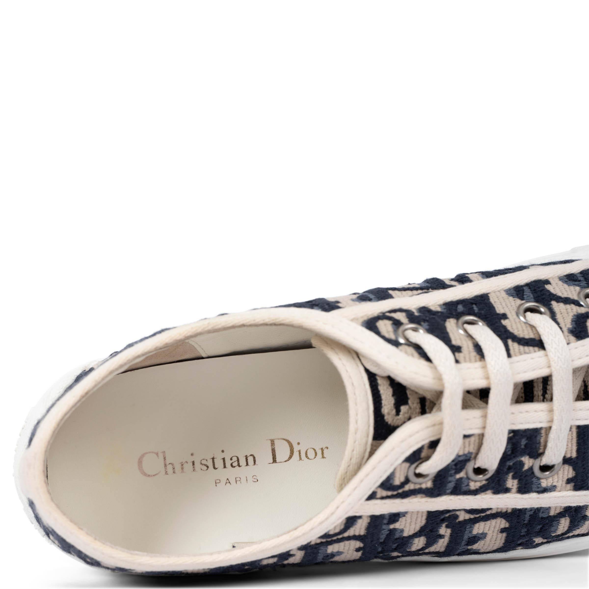 CHRISTIAN DIOR blue Oblique canvas WALK'N'DIOR Sneakers CHRISTIAN DIOR blue Oblique canvas WALK'N'DIOR Sneakers