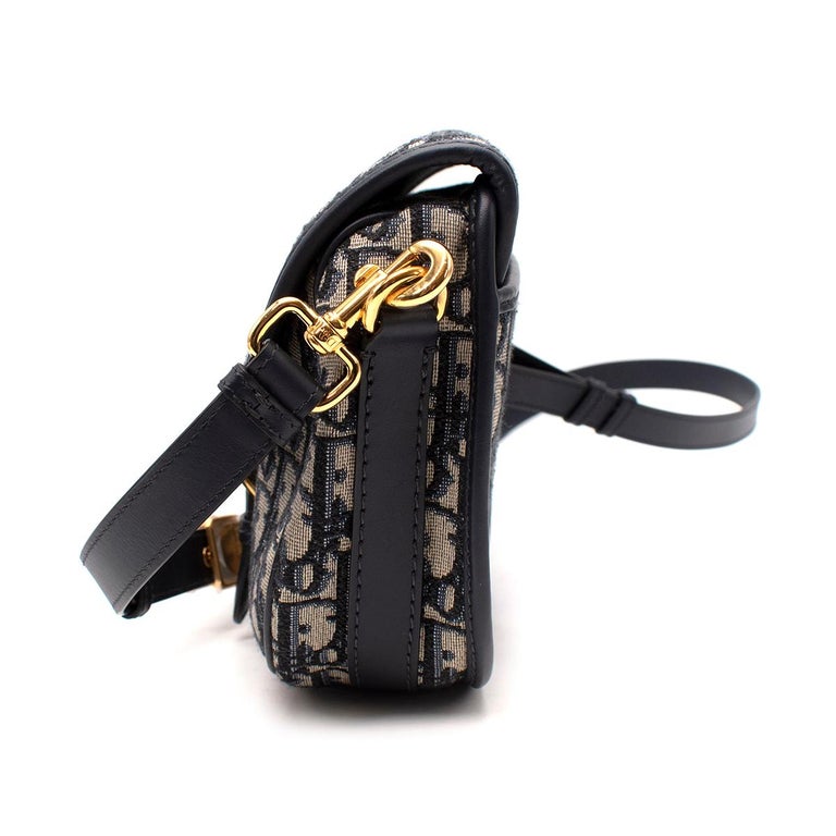 Christian Dior Blue Oblique Jacquard Bobby Cross Body Bag For Sale at ...