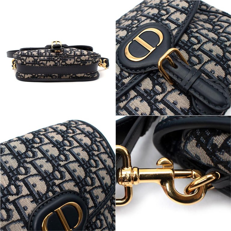 Christian Dior Blue Oblique Jacquard Bobby Cross Body Bag For Sale at ...