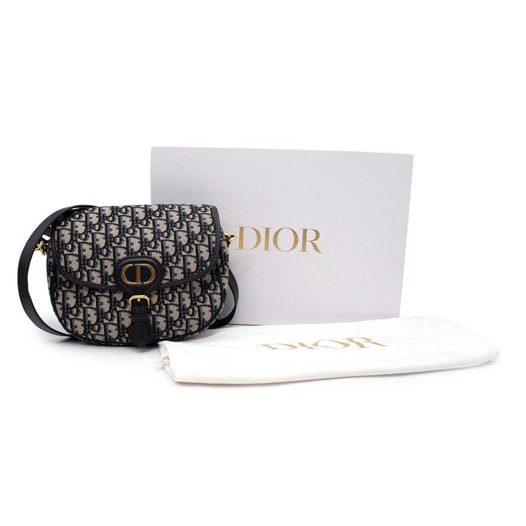 Christian Dior Blue Oblique Jacquard Bobby Cross Body Bag For Sale at ...
