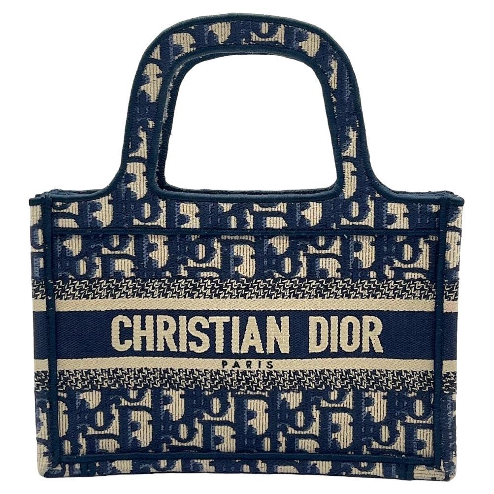 Christian Dior Blue Oblique Mini Book Tote For Sale at 1stDibs