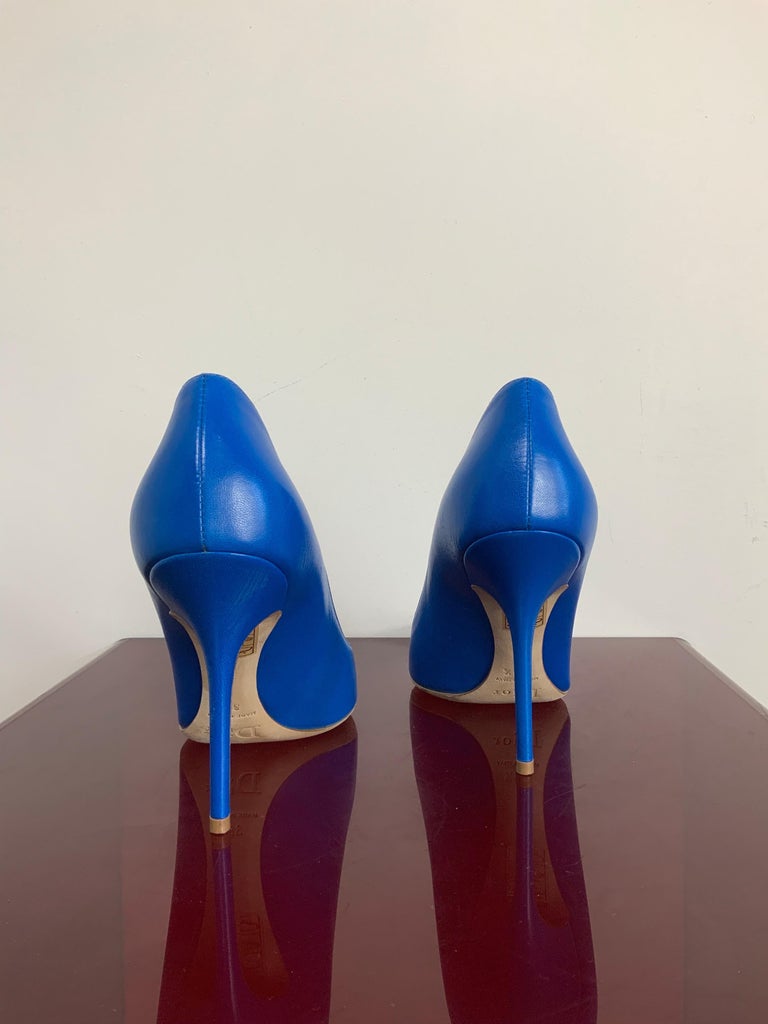 Christian Dior Blue Stiletto For Sale at 1stDibs