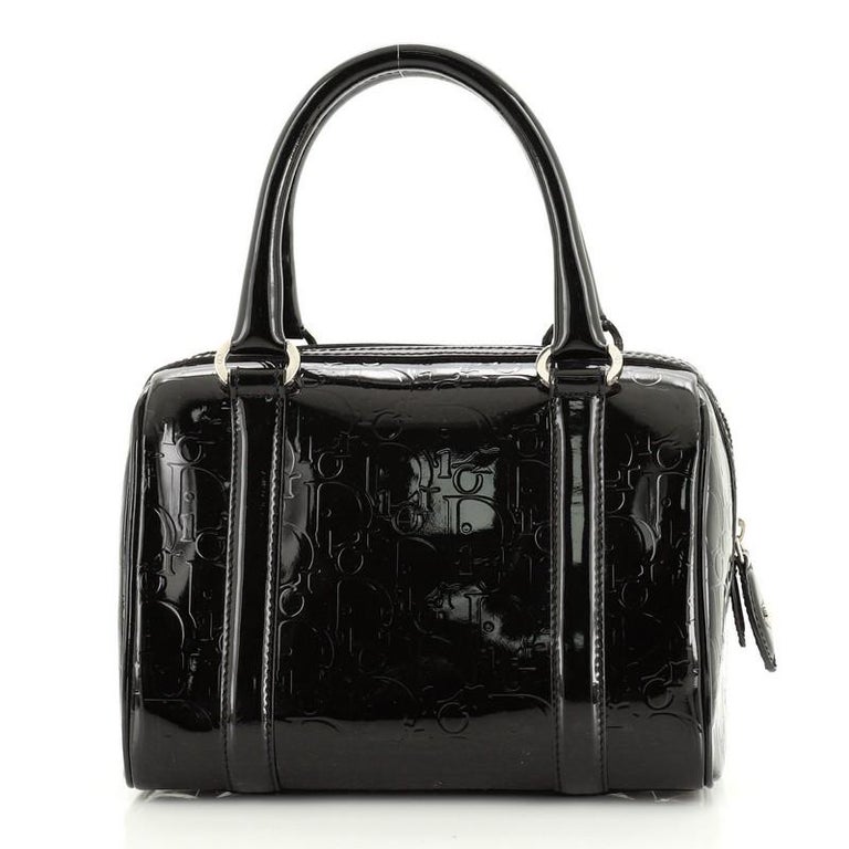 Christian Dior Boston Bag Embossed Patent Mini at 1stDibs | dior boston ...