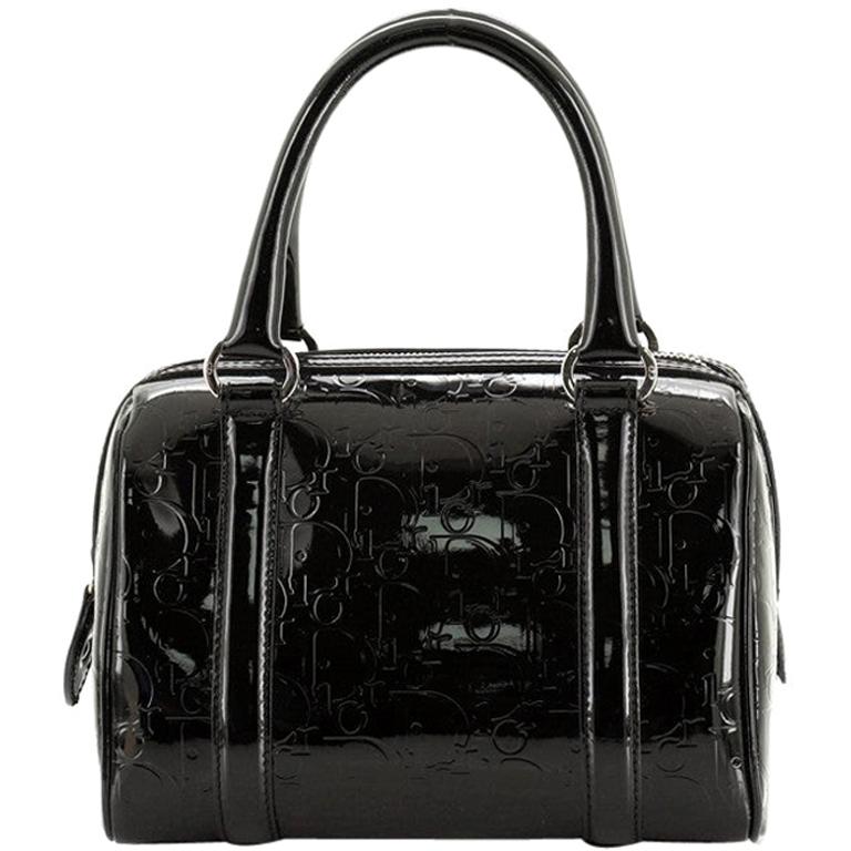 Christian Dior Boston Bag Embossed Patent Mini at 1stDibs | dior boston ...