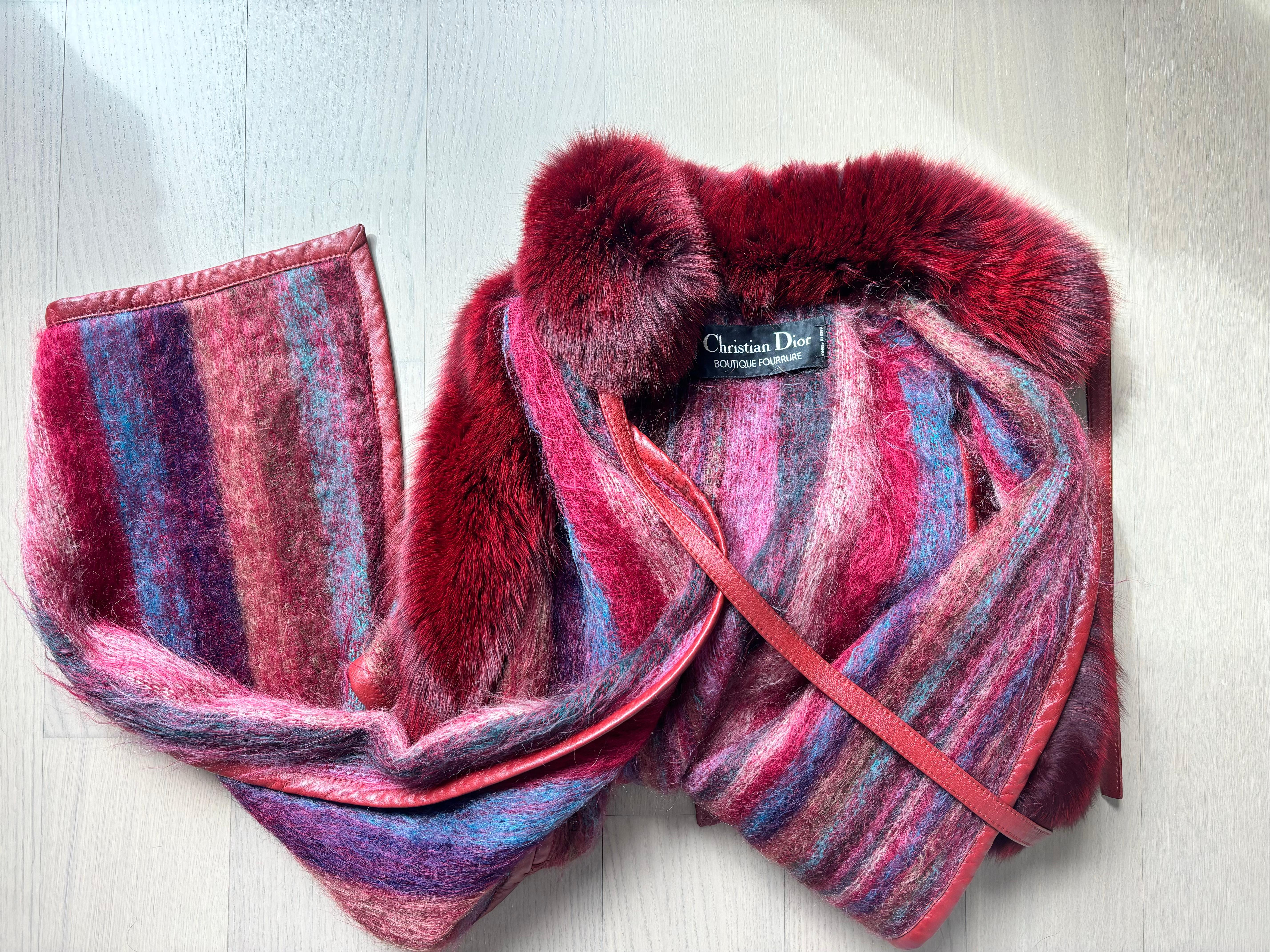 CHRISTIAN DIOR Boutique Fourrure Vintage Long Fur Vest For Sale at 1stDibs