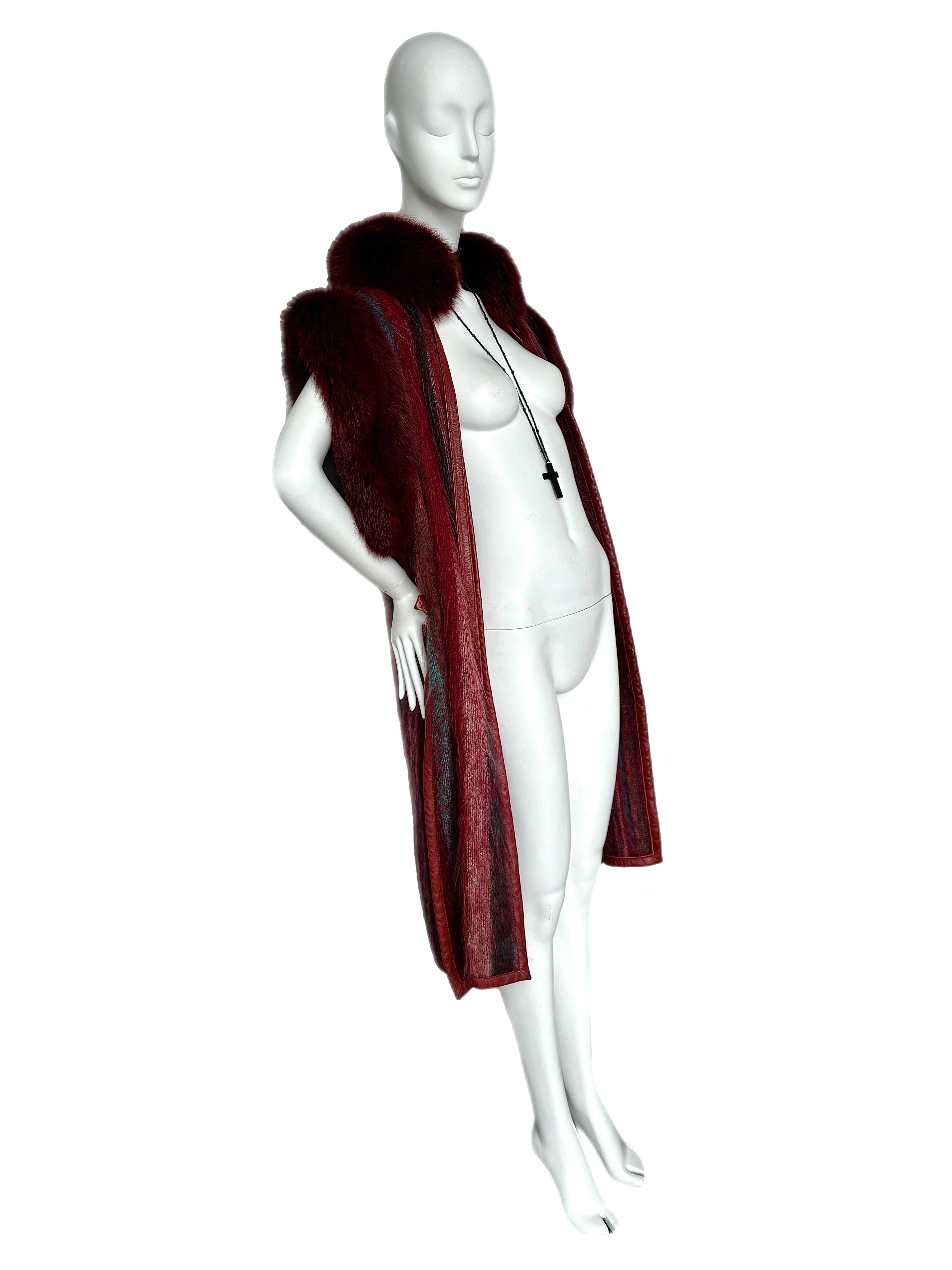 CHRISTIAN DIOR Boutique Fourrure Vintage Long Fur Vest For Sale at 1stDibs