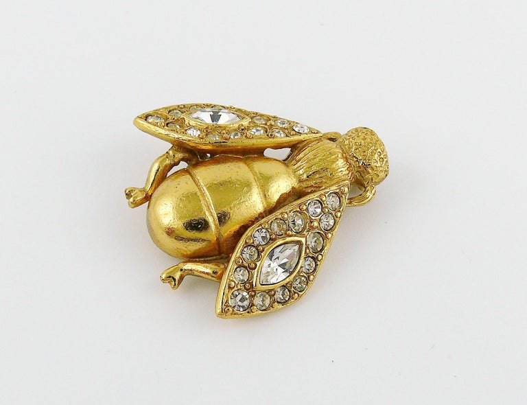 Christian Dior Boutique Iconic Jewelled Bee Brooch at 1stDibs | dior ...