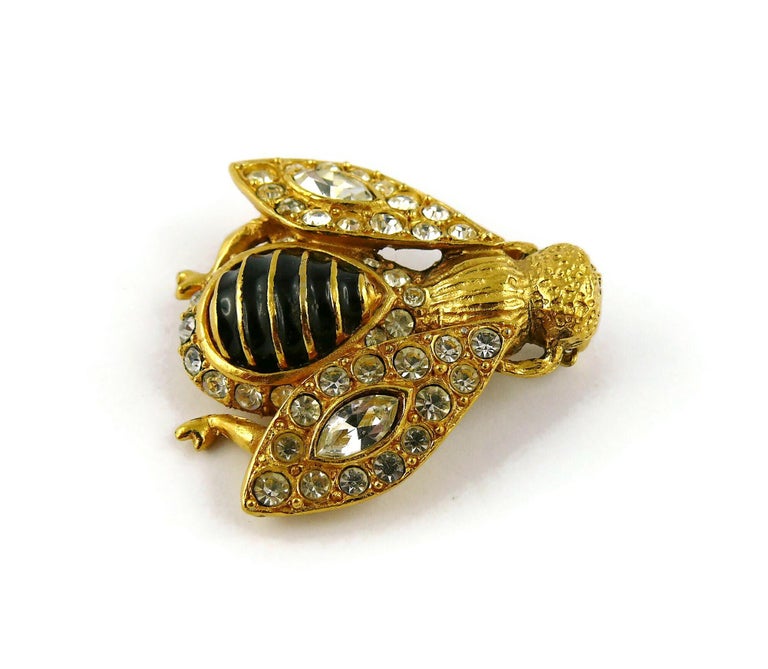 Christian Dior Boutique Iconic Jewelled Bee Brooch at 1stDibs