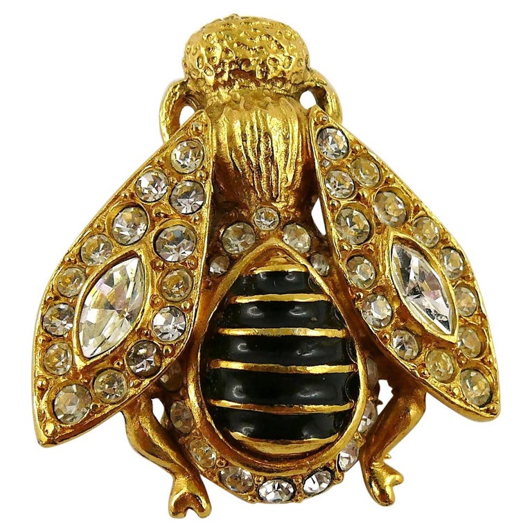 Christian Dior Boutique Iconic Jewelled Bee Brooch at 1stDibs
