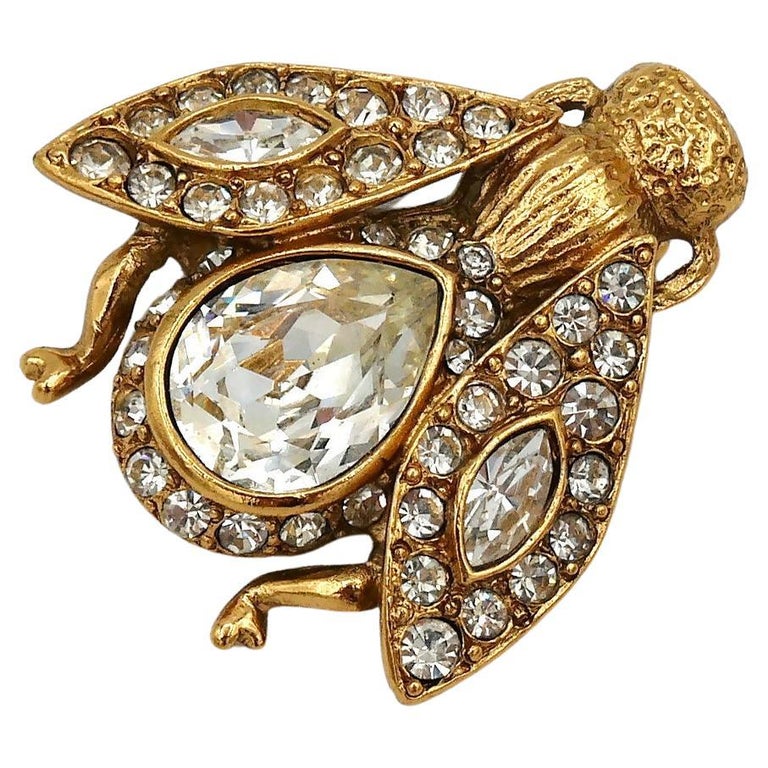 Christian Dior Boutique Iconic Jewelled Bee Brooch at 1stDibs