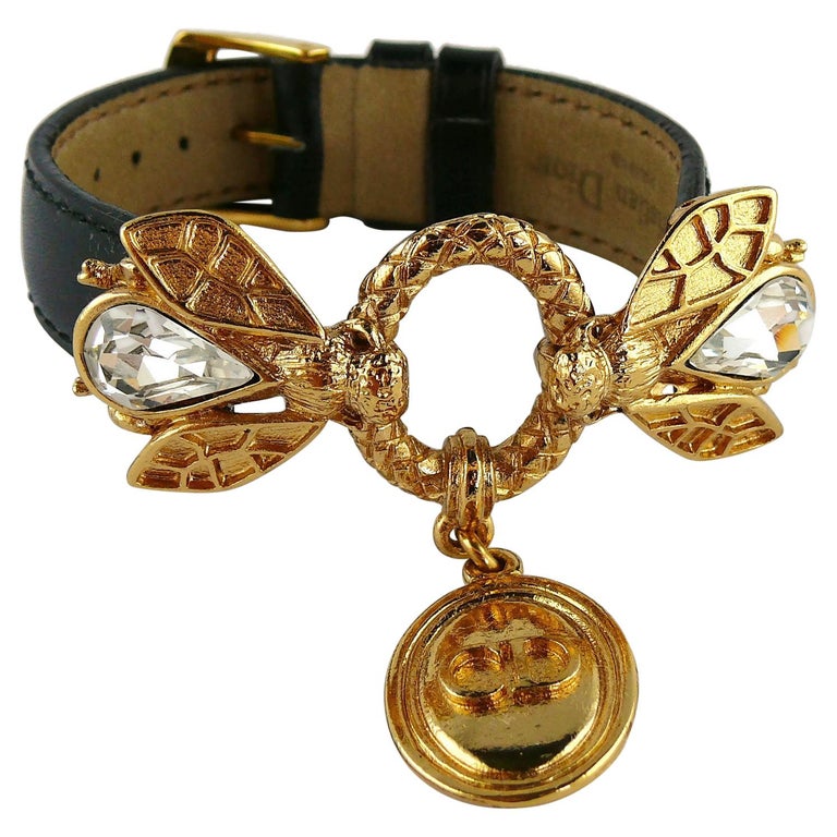 Christian Dior Boutique Vintage Jewelled Bee Bracelet at 1stDibs