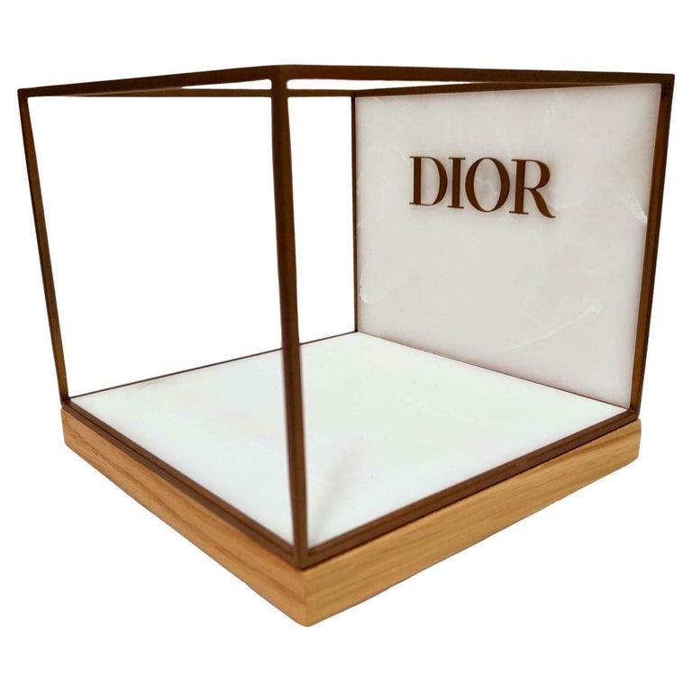 Christian Dior Brass and Onyx Dealer Shop Window Display, 1980s at 1stDibs
