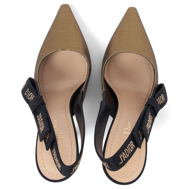 CHRISTIAN DIOR - Chaussures à brides J'ADIOR STRASS POINTED bronze gros ...