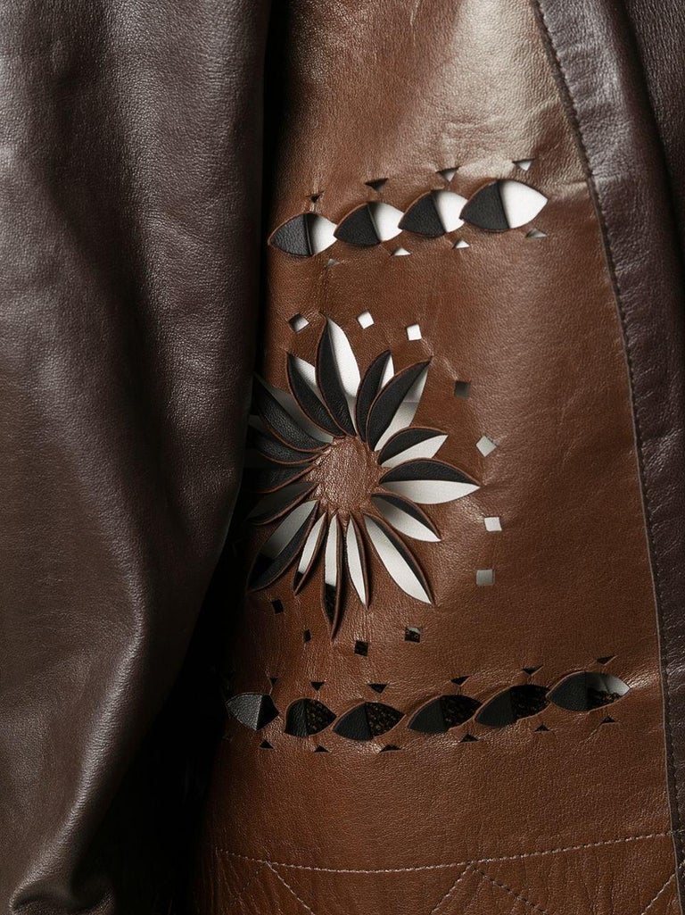 Christian Dior Brown Lamb Leather Cut Out Jacket at 1stDibs | christian ...